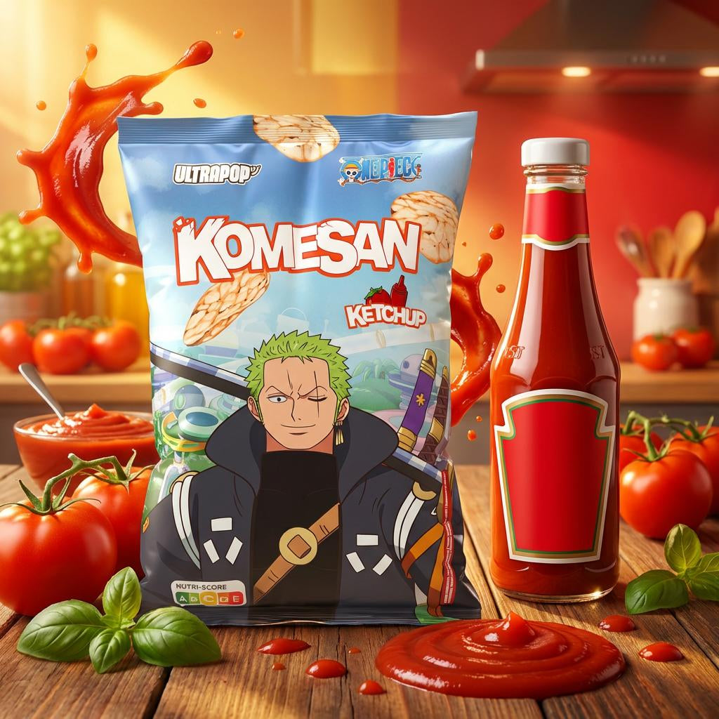 Komesan Chips de Riz Ketchup Ultrapop - Zoro - 60g – Japan Délices